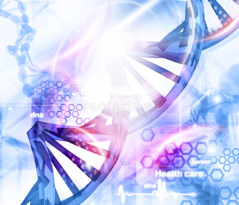 DNA molecules background stock illustration. Illustration of human ...