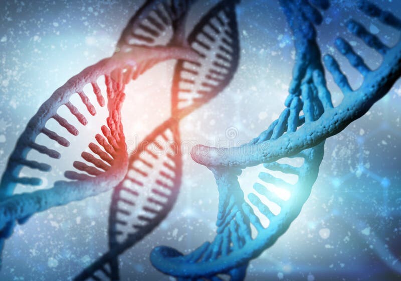 DNA molecules background stock illustration. Illustration of chromosome ...