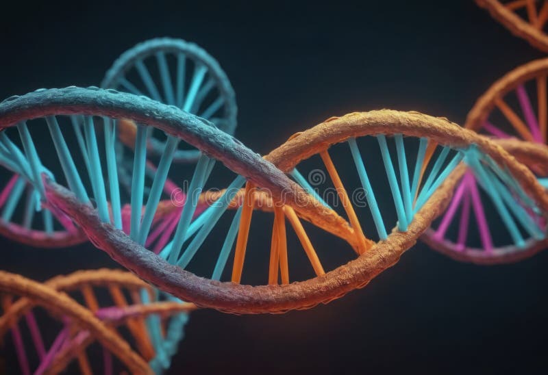 DNA Molecules on the Beautiful Backdrop Stock Image - Image of genome ...
