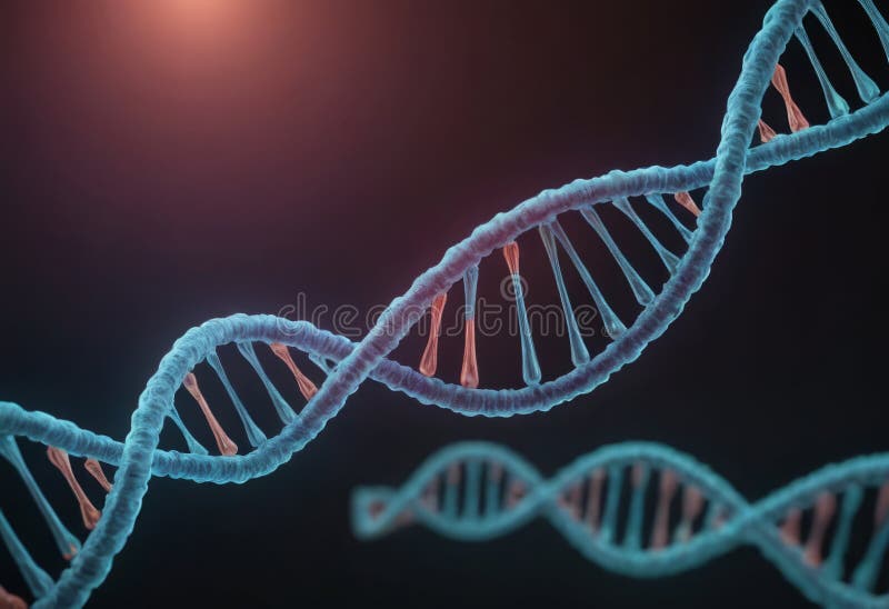 DNA Molecules on the Beautiful Backdrop Stock Image - Image of cell ...