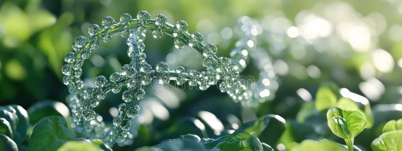 DNA Molecules on a Beautiful Nature Background. Stock Photo - Image of ...