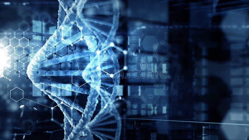 Biotechnology Digital Background . Mixed Media Stock Illustration ...