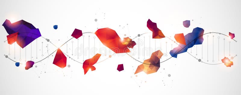 DNA Molecules Science Template, Abstract Background. Vector ...