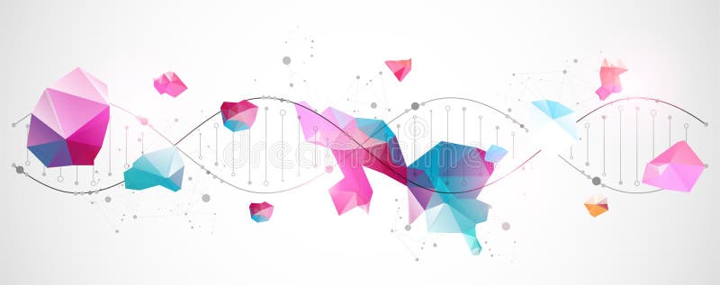 DNA Molecules Science Template, Abstract Background. Vector ...