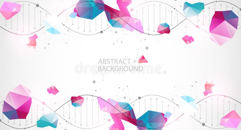 DNA Molecules Science Template, Abstract Background. Vector ...