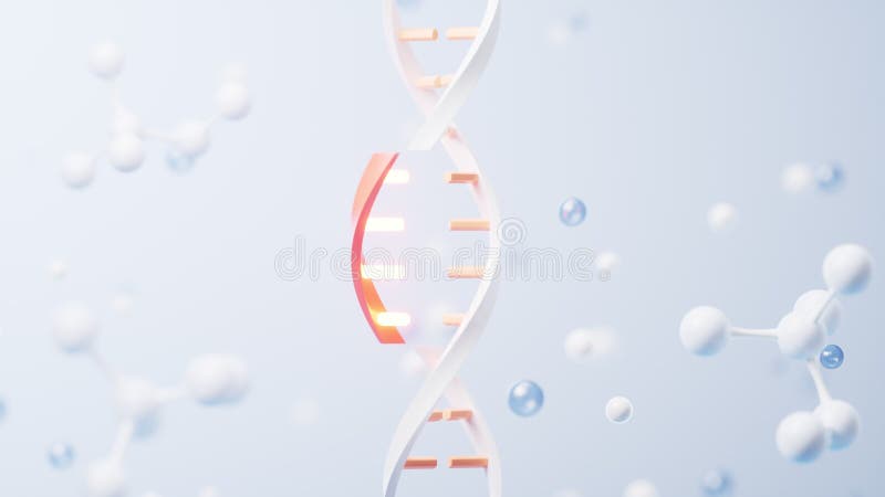 DNA and Mutation with Biological Concept, 3d Rendering Stock Footage ...