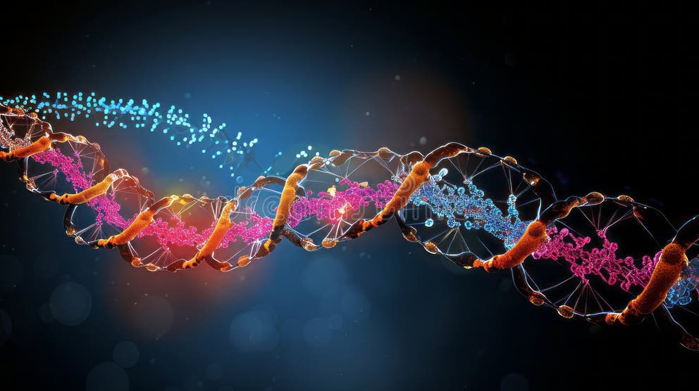 Dna Mutation Simulation Background Stock Illustration - Illustration of ...