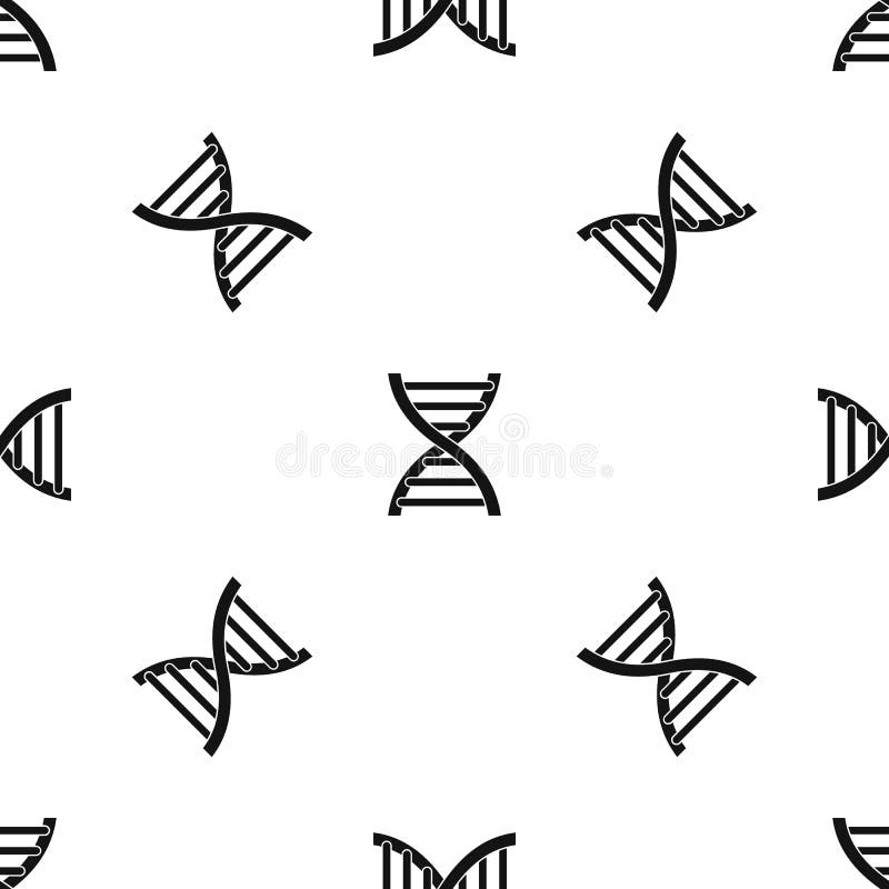DNA pattern seamless black stock vector. Illustration of medical - 98403572