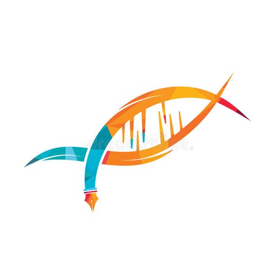DNA Pen Vector Logo Design. DNA Science Education Logo Concept. Stock ...