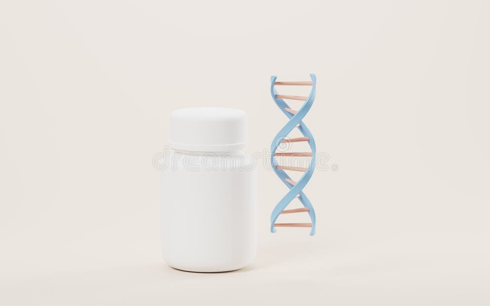 DNA and Pharmaceutical Concept, 3d Rendering Stock Illustration ...