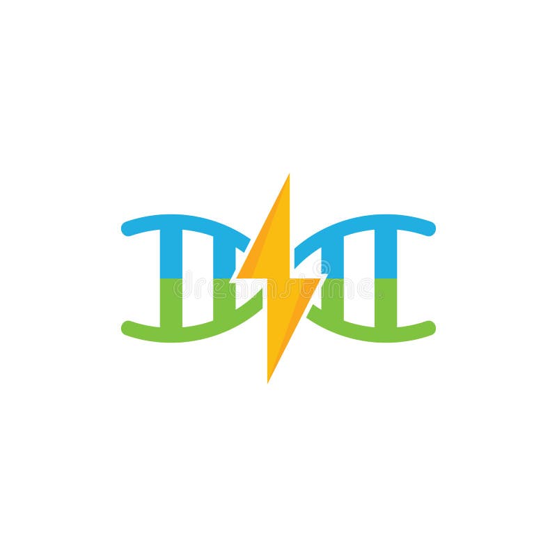 Dna Power Logo Icon Design stock vector. Illustration of company ...