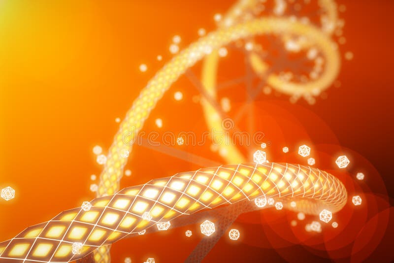 DNA on red background stock illustration. Illustration of background ...