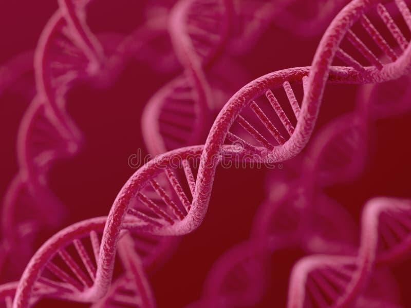 DNA on red background stock illustration. Illustration of medicine ...