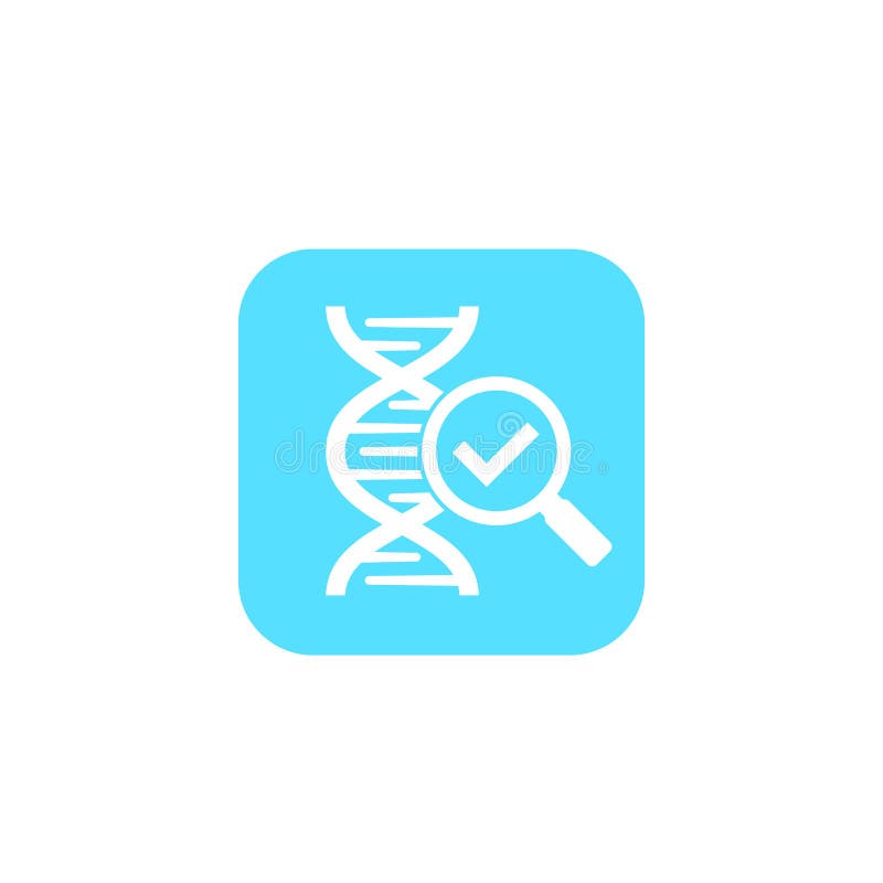 Dna Research and Genetics Icon Stock Vector - Illustration of helix ...