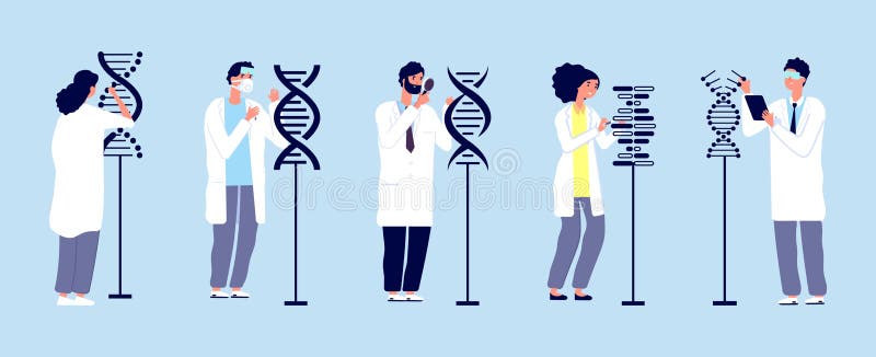 Science Genetic Laboratory Concept. Vector Flat Person Illustration ...
