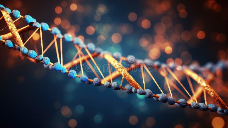 DNA Research Under the Microscope. Genetic Engineering Stock ...