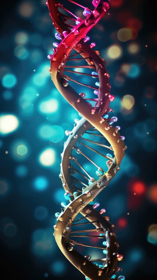 DNA Research Under the Microscope. Genetic Engineering Stock ...