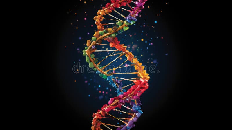 DNA Research Under the Microscope. Genetic Engineering Stock ...