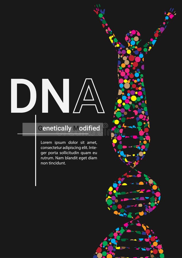 DNA for Science Book Cover stock vector. Illustration of modified ...