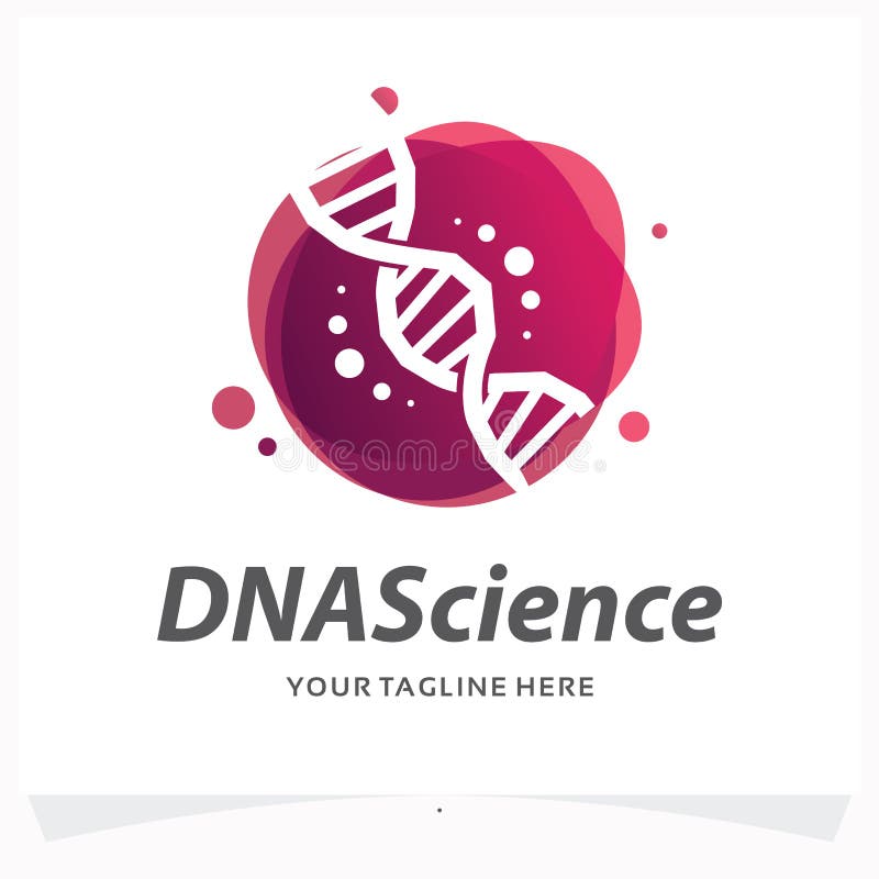 DNA Science Logo Design Template Stock Vector - Illustration of icon ...