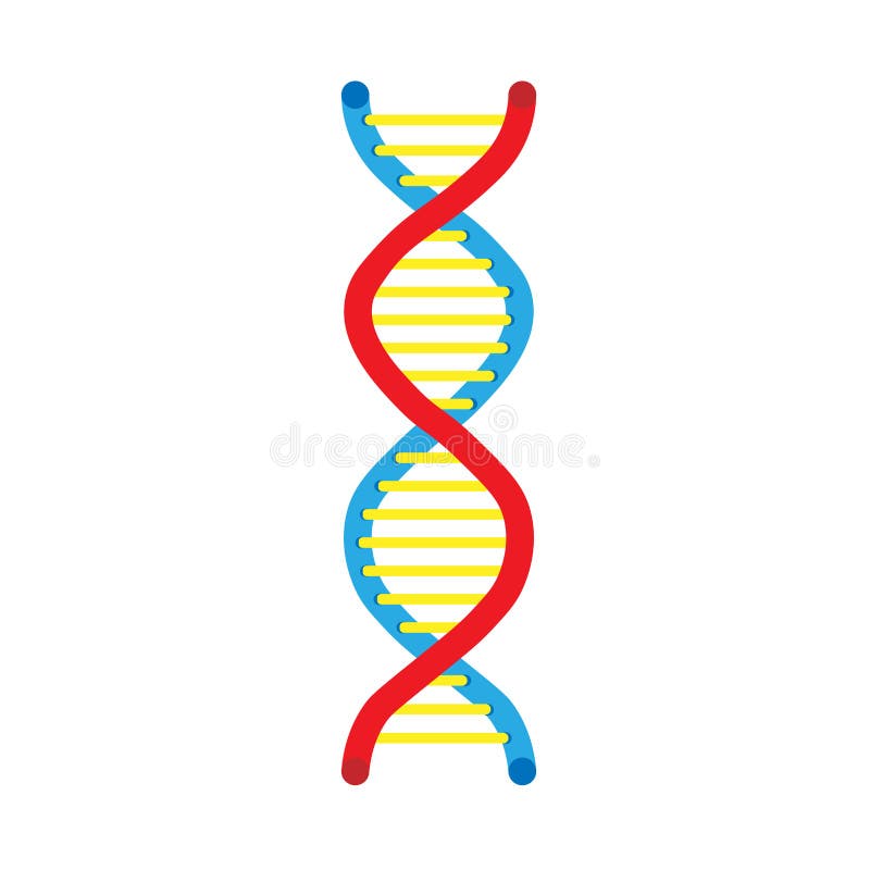 DNA Science Vector Icon Medical Molecule Technology. Chemical Element ...