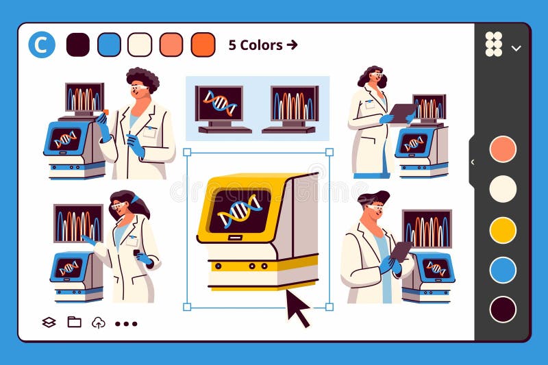 DNA Scientist a Figma Bundle. Set of Scientist Activities on DNA ...