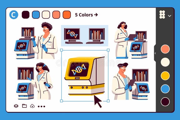 DNA Scientist a Figma Bundle. Set of Scientist Activities on DNA ...