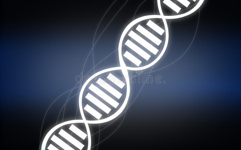 DNA Sequence Blue Glow Light Stock Illustration - Illustration of ...