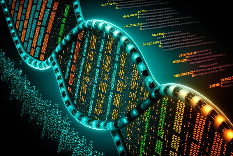 DNA sequence illustration stock illustration. Illustration of genome ...