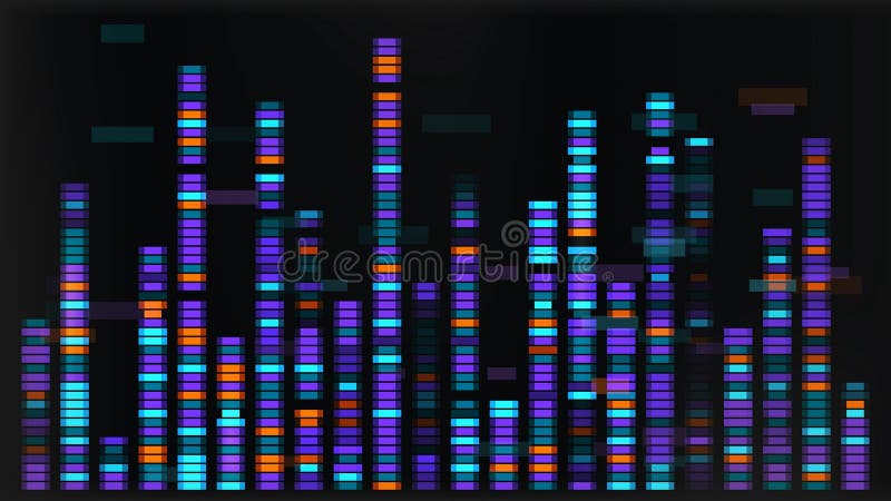 Dna Sequence Map with Genetic Data Visualization. Genome Pattern ...