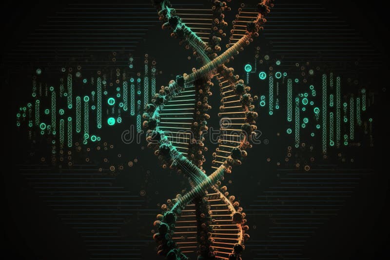 DNA Sequencing Background. Generative AI Stock Image - Image of genome ...