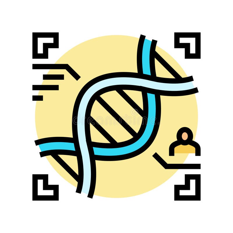 Dna Sequencing Color Icon Vector Illustration Stock Illustration ...