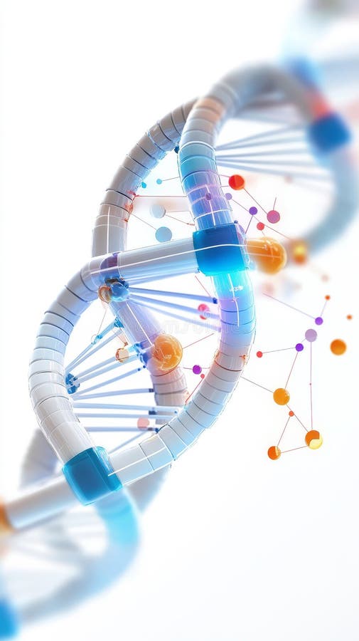 DNA double helix stock illustration. Illustration of colored - 371988005
