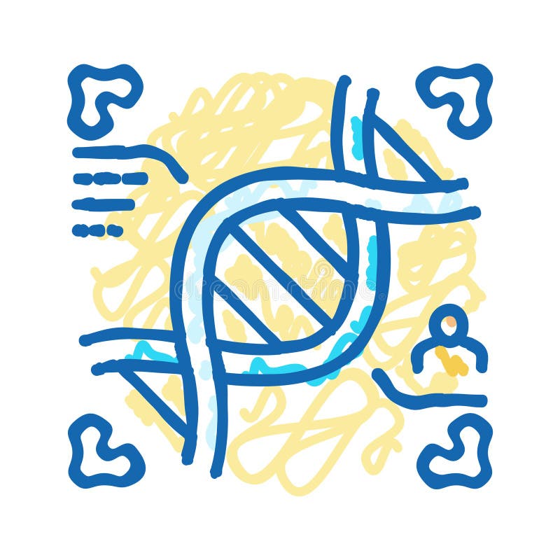 Dna Sequencing Icon Doodle Illustration Stock Illustration ...