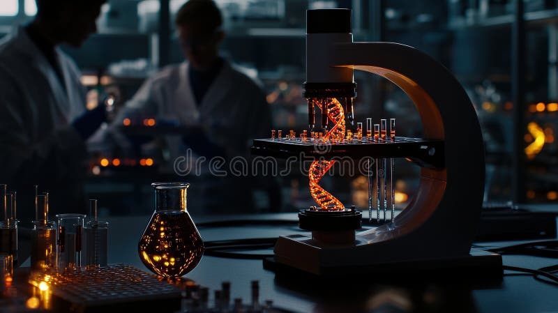 Dna Sequencing Process in Laboratory Environment Detail of Scientific ...