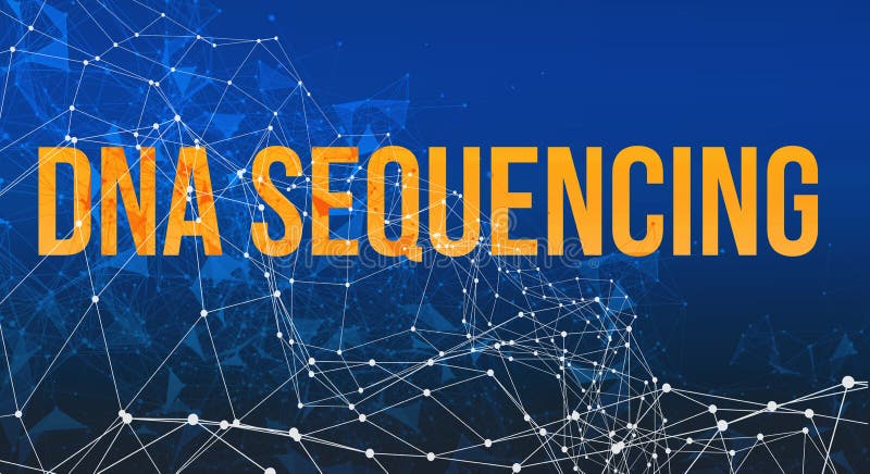 DNA Sequencing Theme with Abstract Network Lines Stock Image - Image of ...