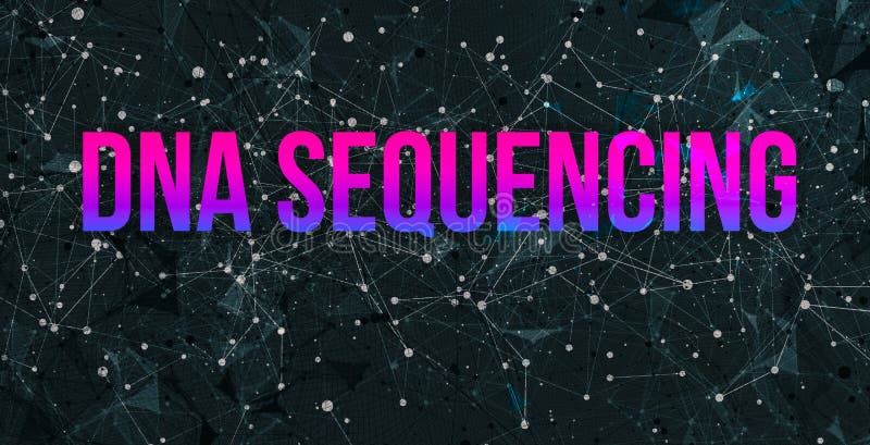 DNA Sequencing Theme with Abstract Network Patterns Stock Image - Image ...