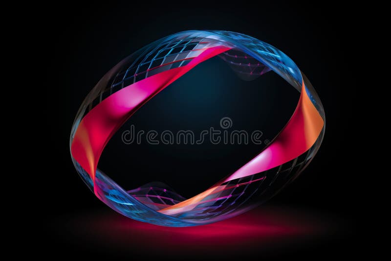 Dna Shape Mobius Strip Background. Stock Illustration - Illustration of ...