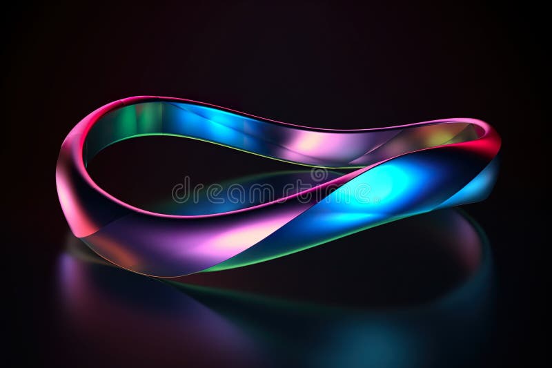 Dna Shape Mobius Strip Background. Stock Illustration - Illustration of ...