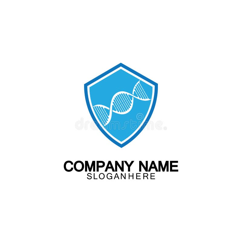 DNA Shield Logo Icon Design-vector Stock Vector - Illustration of ...