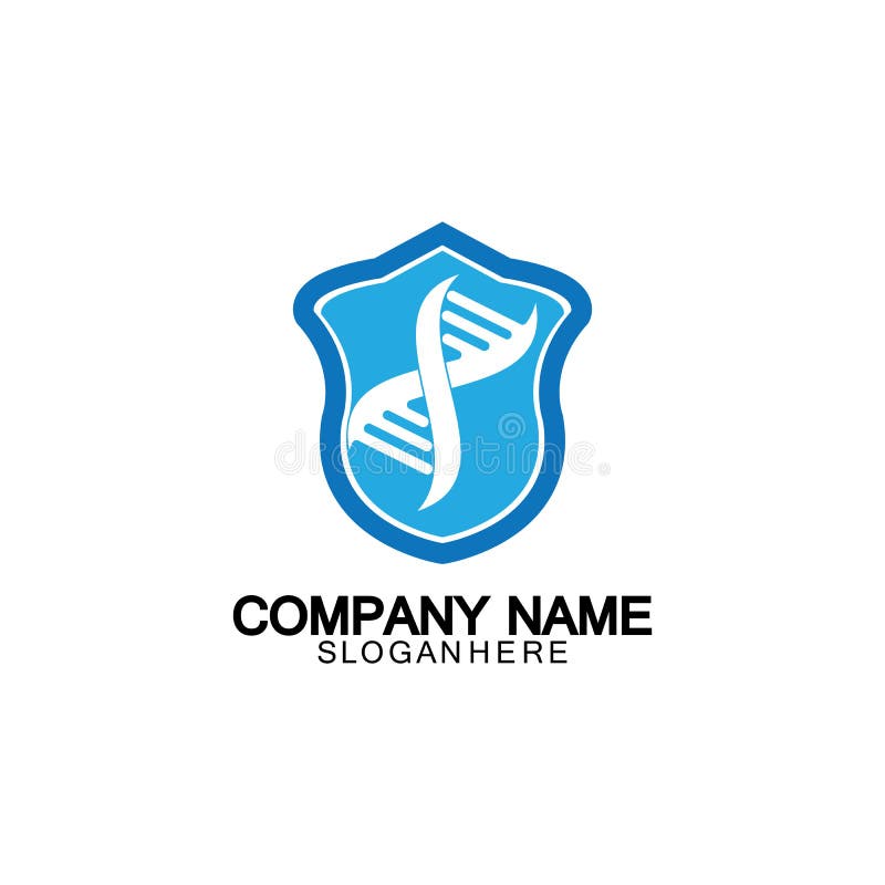DNA Shield Logo Icon Design-vector Stock Vector - Illustration of ...