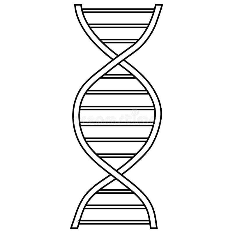 DNA Sign Icon, Outline Style Stock Vector - Illustration of evolution ...