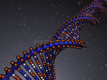 Dna & space stock illustration. Illustration of biological - 1266505