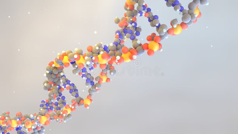 DNA Spiral Molecular Structure Scientific 3D Illustration Stock ...