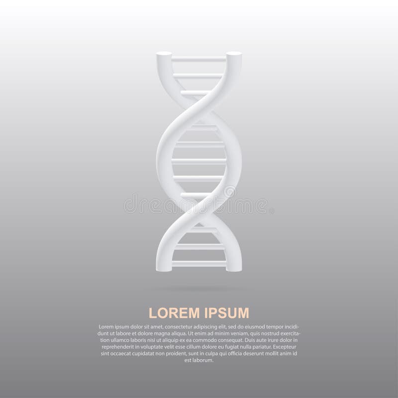 Dna Spiral with Shadow. Editable Template. Stock Vector - Illustration ...