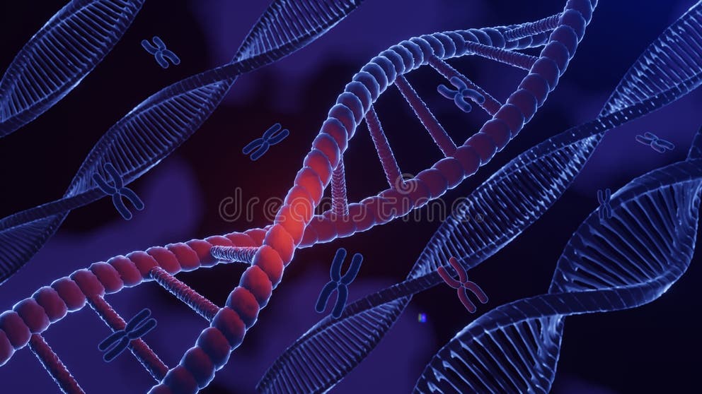 DNA Spiral Structure. DNA Helix Complementary Strand of Sequences ...