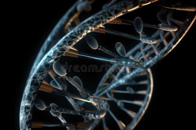 Dna Spiral, Twisted and Interwoven into Unique Structure Stock ...