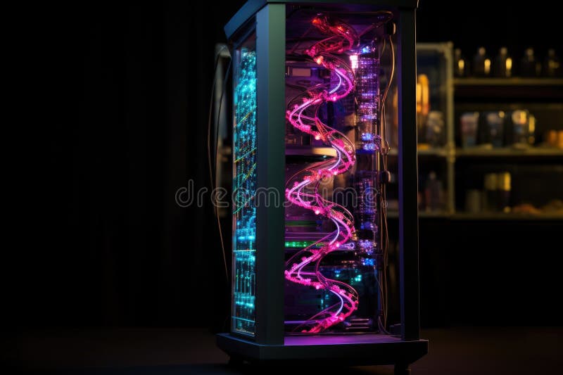 Dna Storage Device Connected To a Computer Stock Illustration ...