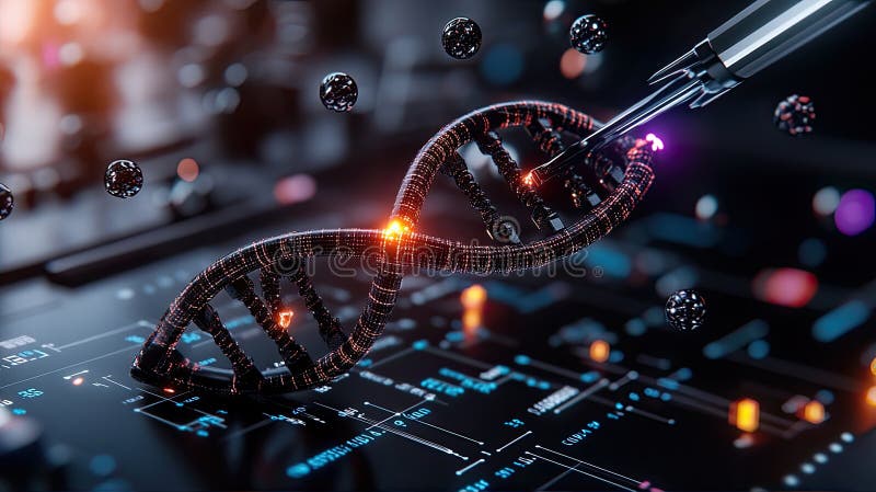 DNA Strand Being Cut by Scalpel Stock Photo - Image of biotechnology ...