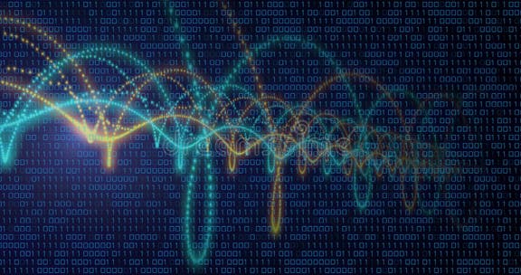 DNA Strand and Binary Coding, Scientific Data Processing Image Stock Illustration - Illustration ...